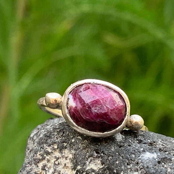 Raw Ruby Ring - Etsy
