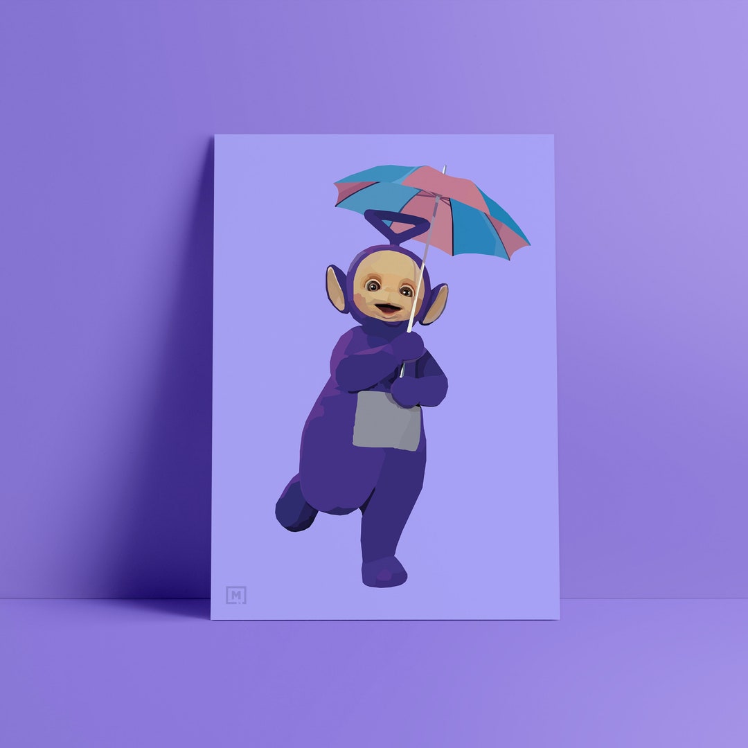 Tinky Winky Teletubbies Print - Etsy UK