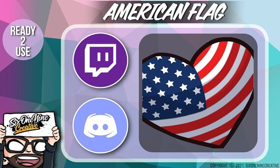 American Flag Heart Emote for Twitch / Discord. - Etsy