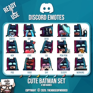 Twitch Emotes // Discord Emotes // Cute Bat Man Emotes for Streamers ...