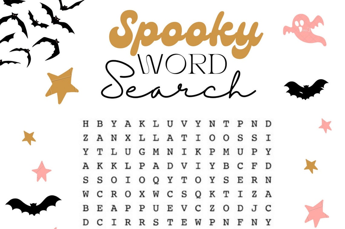 Halloween Spooky Word Search! - Etsy