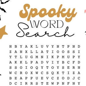Halloween Spooky Word Search! - Etsy