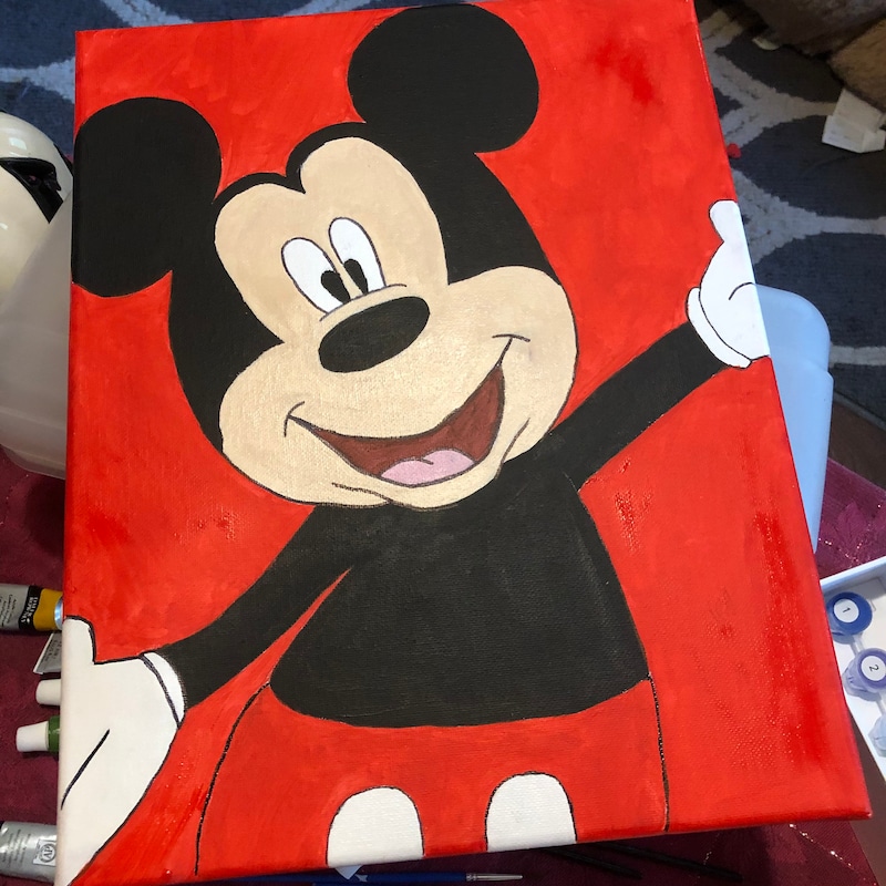 Hand Painted Mickey - Etsy