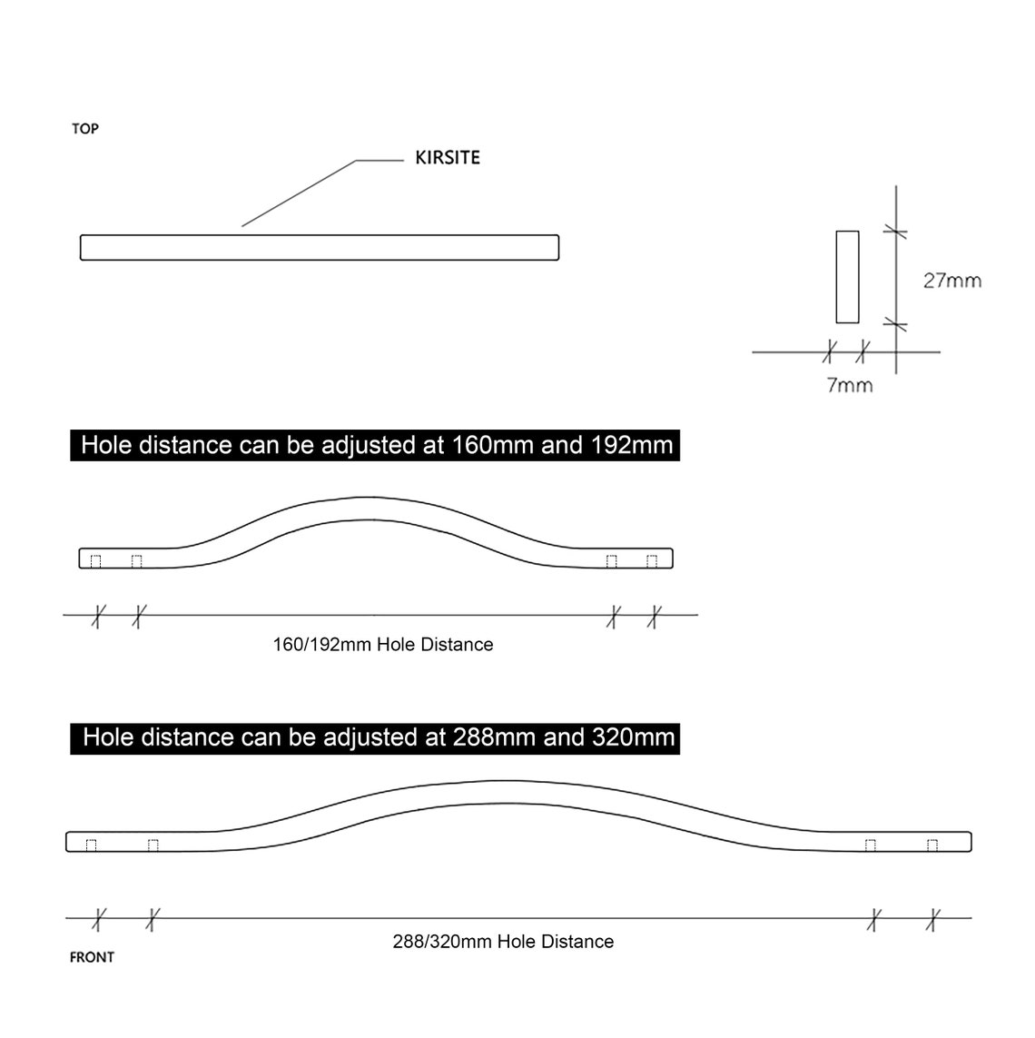 Clearance Modern Matte Black Cabinet Handles Kitchen Drawer - Etsy