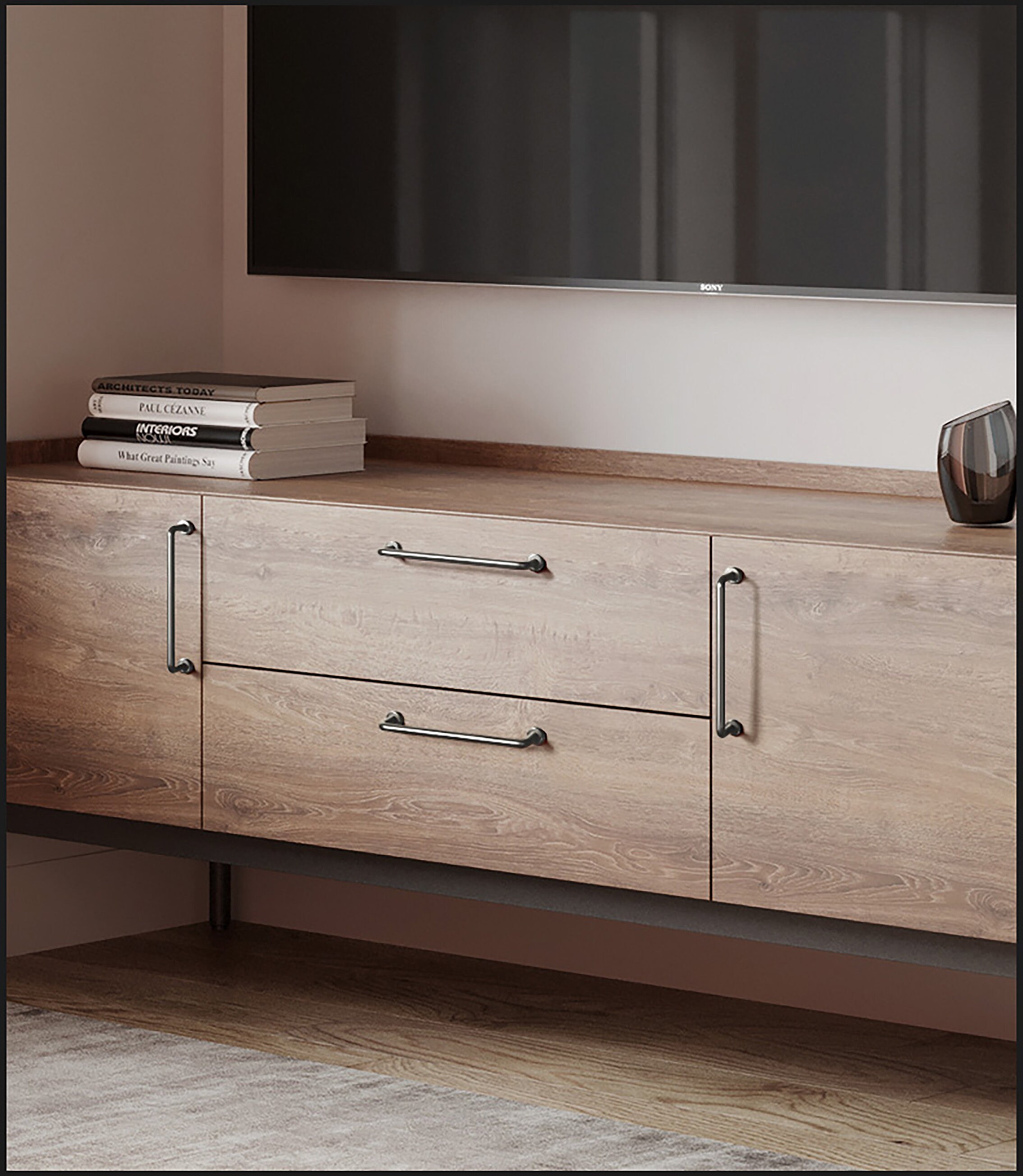 Country Style Retro Kitchen Handles | Rustic Style Silvery Bronze ...