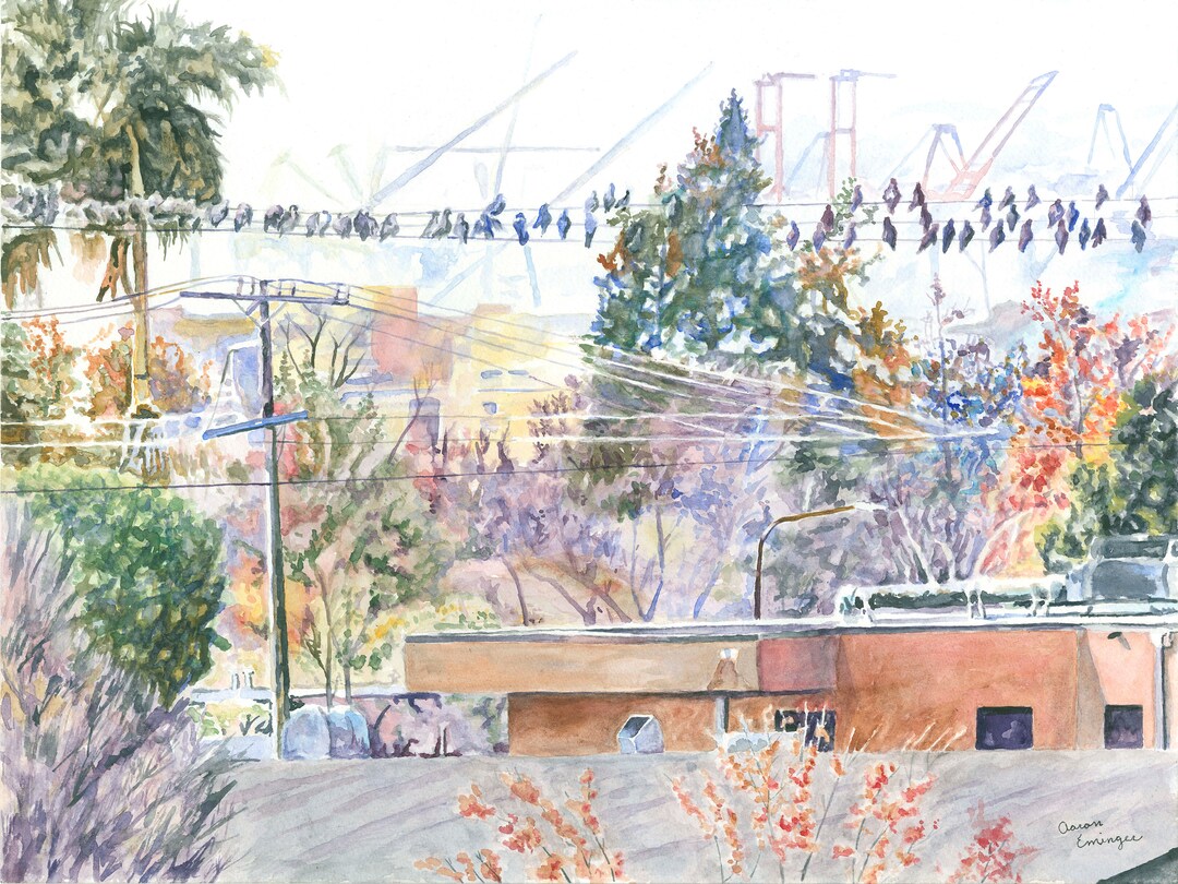 Berkeley Bowl Watercolor Print, California Landscape, Giclee Art - Etsy