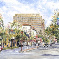 UC BERKELEY Sather Gate - Ink and Watercolor, Art, Drawing ...