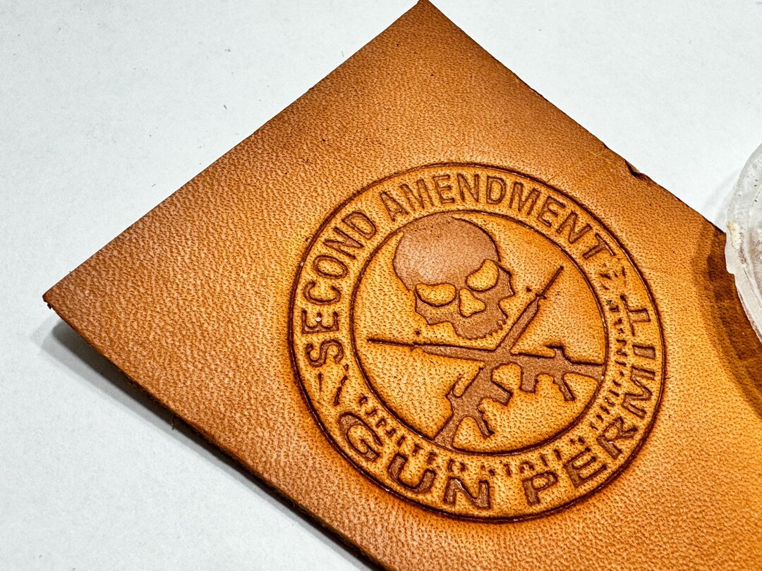 Leather Stamp (acrylic) - 2nd Amendment Gun Permit - Etsy