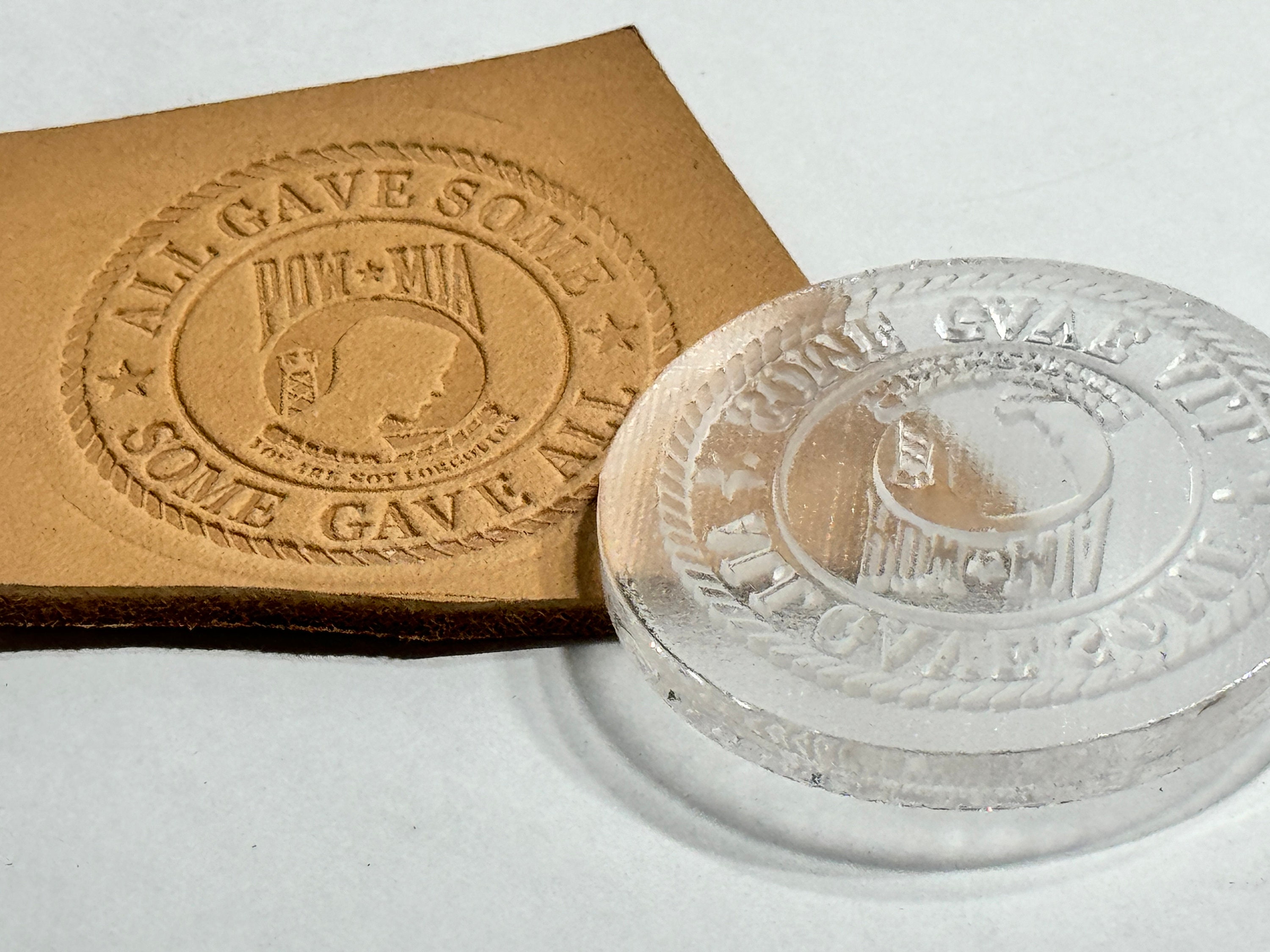 Leather Stamp (acrylic) - United States POW-MIA - Etsy