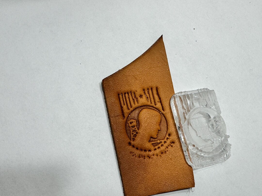 Leather Stamp (acrylic) - POW MIA - Etsy