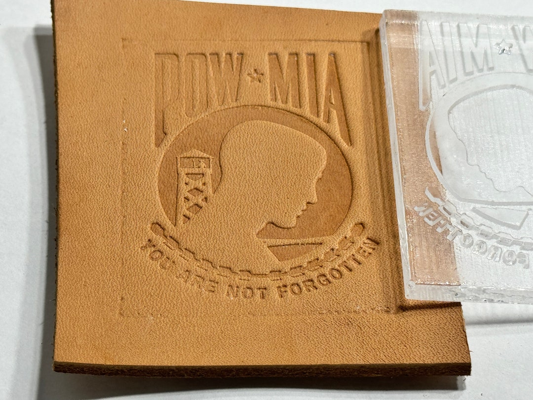 Leather Stamp (acrylic) - United States POW-MIA - Etsy
