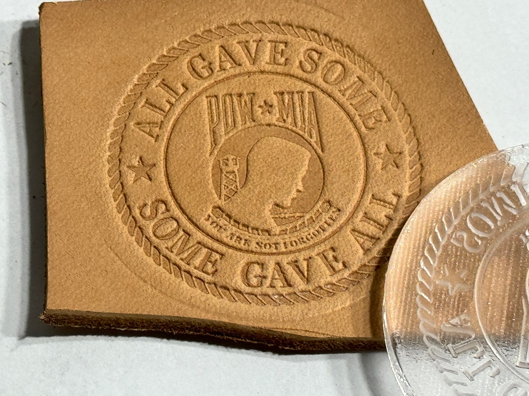 Leather Stamp (acrylic) - United States POW-MIA - Etsy