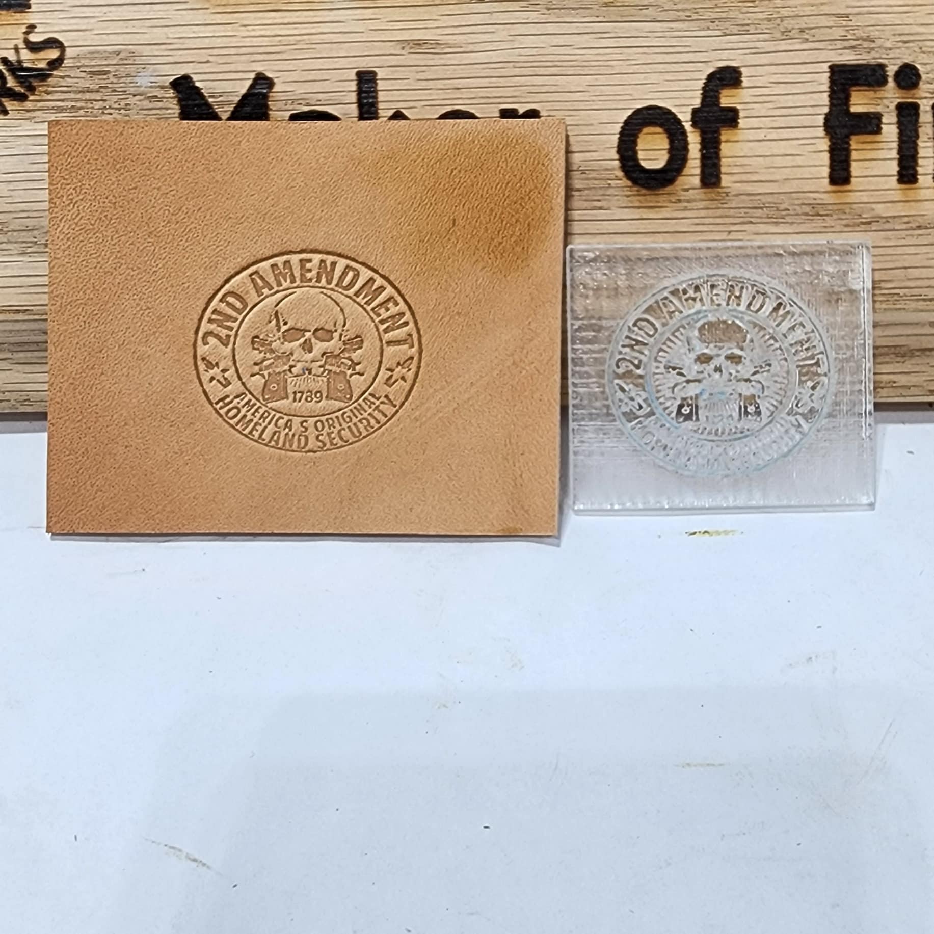 Leather Stamp acrylic 2nd Amendment Homeland Security - Etsy