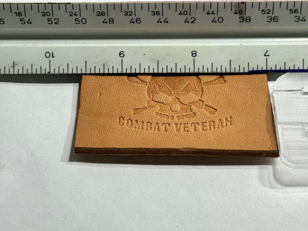 Leather Stamp (acrylic) - Combat Veteran (1.5" Wide) - Etsy
