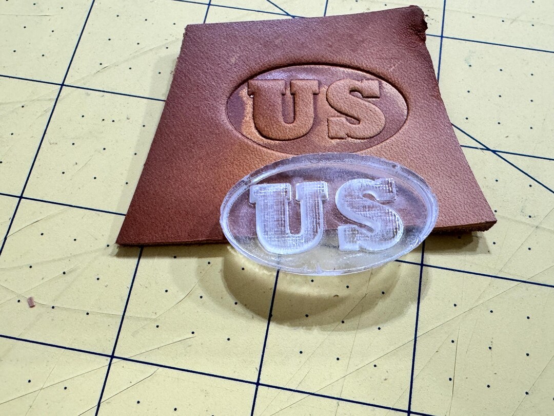 Leather Stamp (acrylic) - US - Civil War Era (emboss-raised Letters ...