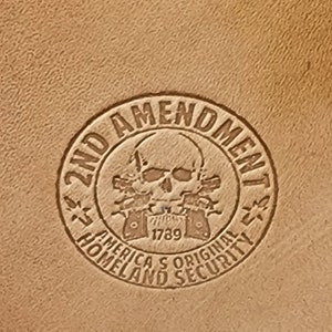 Leather Stamp (acrylic) - 2nd Amendment Homeland Security - Etsy