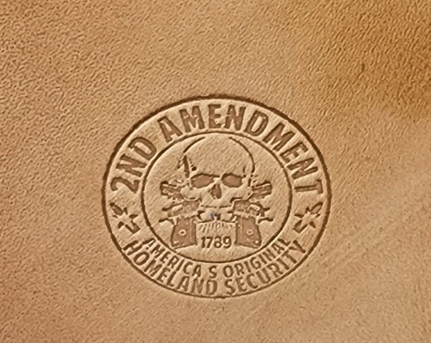 Leather Stamp (acrylic) - 2nd Amendment Homeland Security - Etsy
