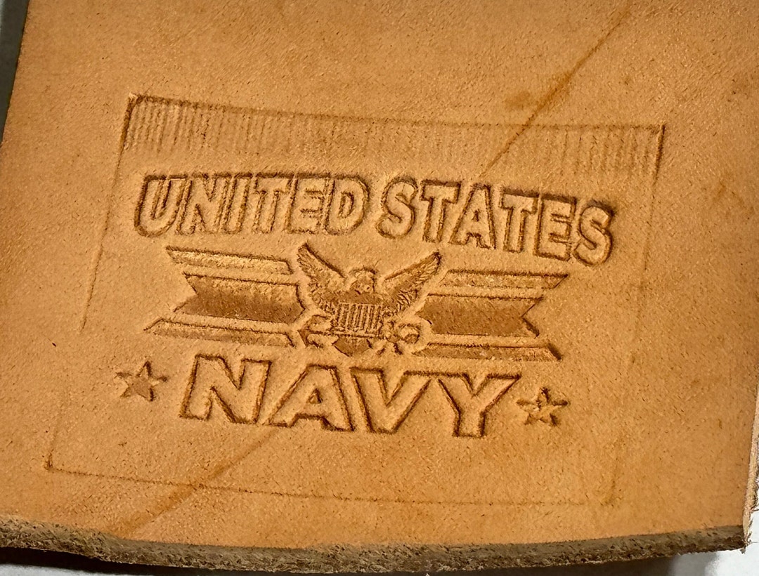 Leather Stamp (acrylic) - US Navy - Etsy