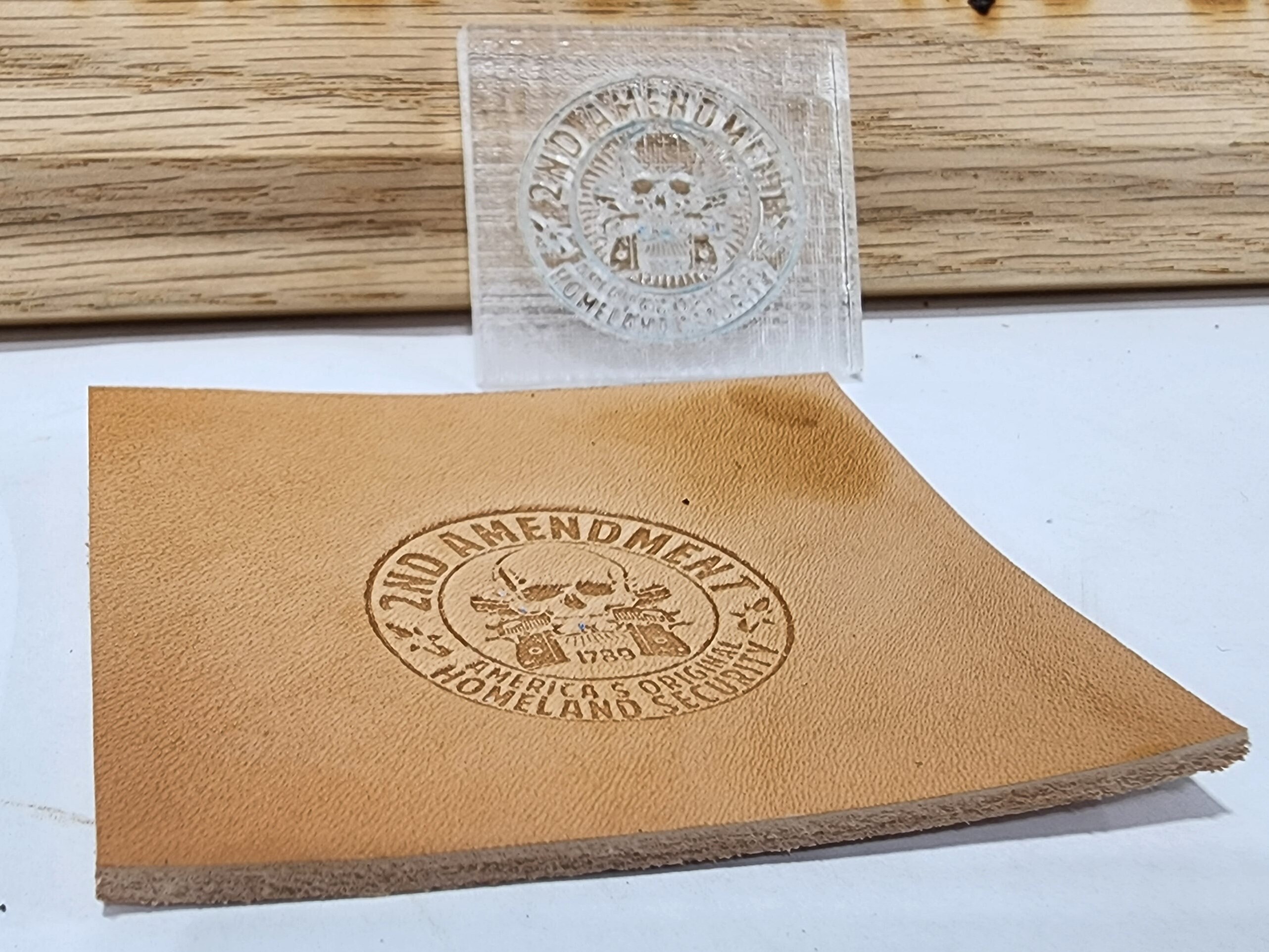 Leather Stamp (acrylic) - 2nd Amendment Homeland Security - Etsy