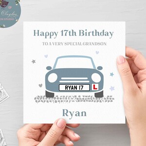 Personalised Boys Learner Driver 17th Birthday Card for - Etsy