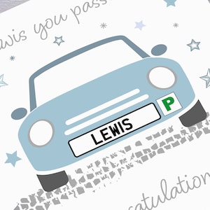Personalised Passed Driving Test Card for Him, New Learner Driver P ...