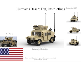 Humvee Desert Tan Custom Military Building Instructions - Etsy