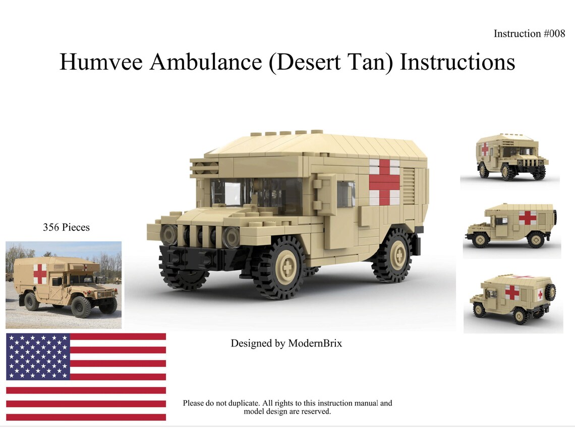 Humvee Ambulance Desert Tan Custom Military Building - Etsy