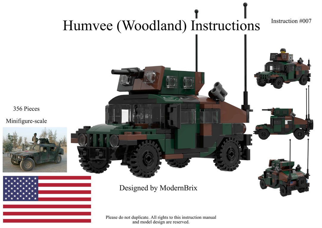 Humvee Woodland Custom Military Building Instructions - Etsy