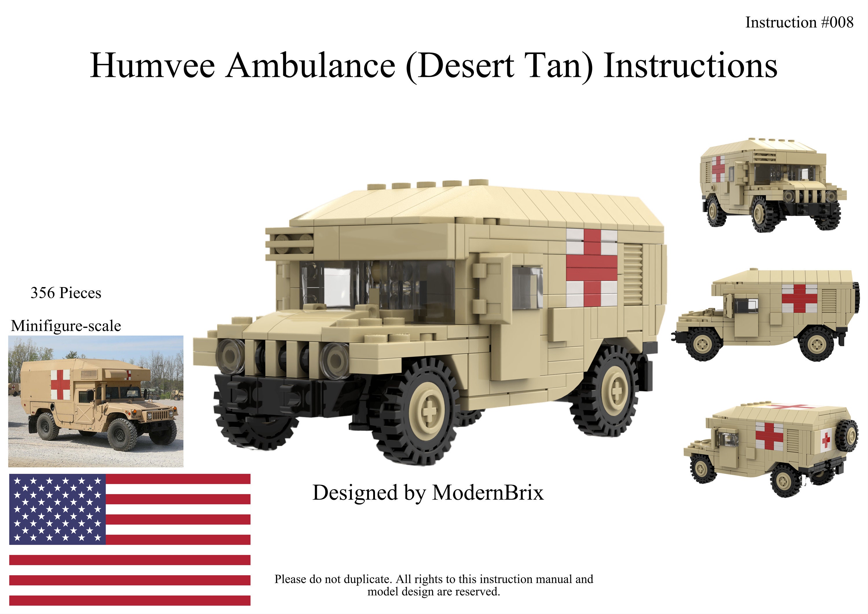 Humvee Ambulance Desert Tan Custom Military Building Instructions - Etsy