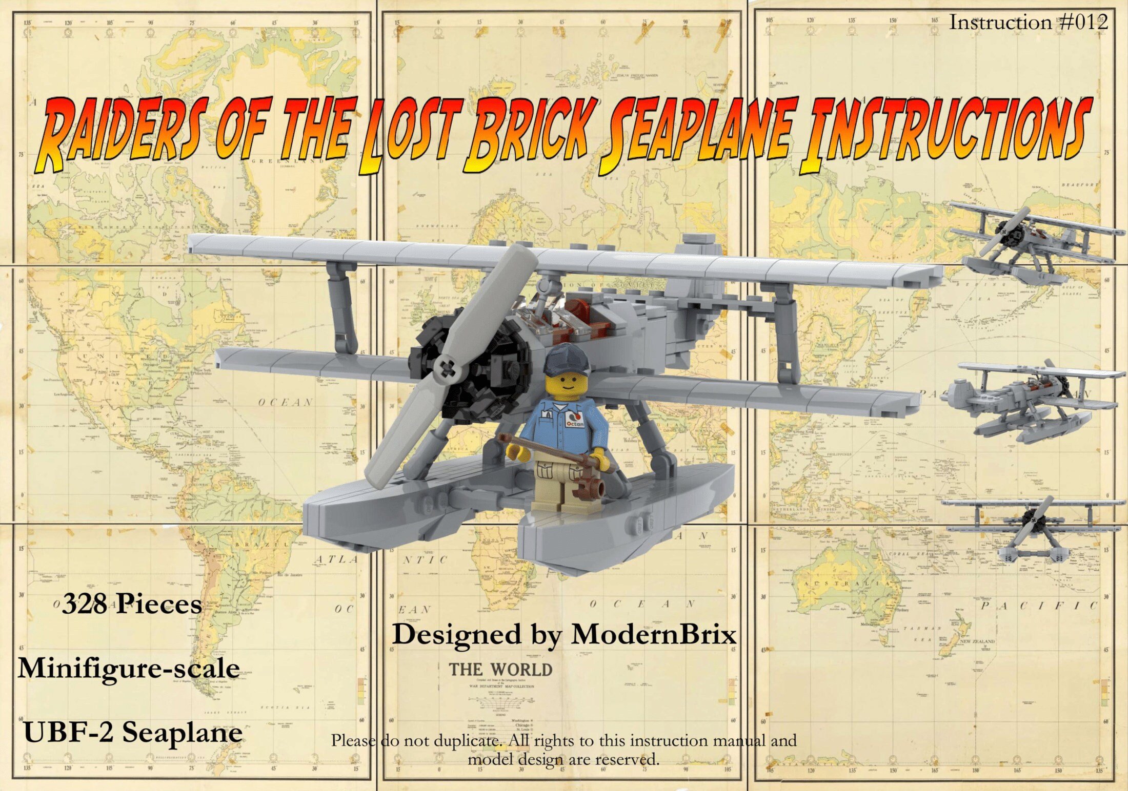 Raiders of the Lost Brick Seaplane Custom Building Instructions - Etsy