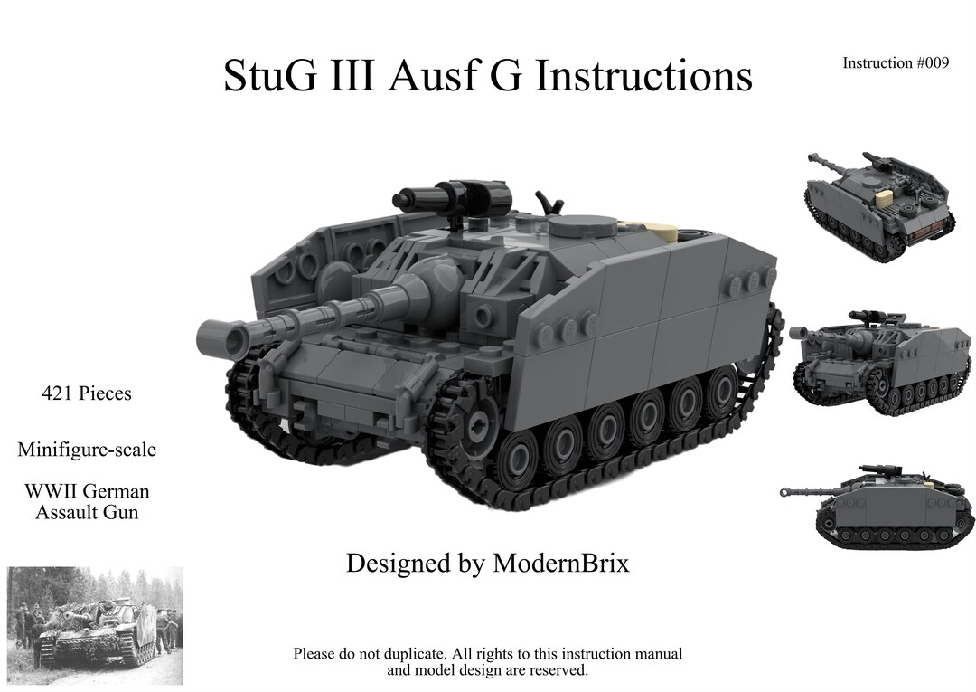 WWII Stug III Ausf G Custom Building Instructions - Etsy