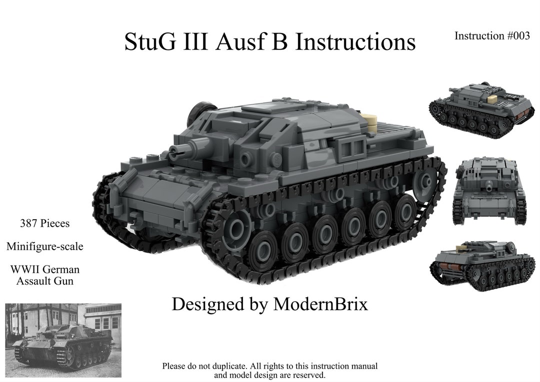 WWII Stug III Ausf B Custom Building Instructions - Etsy
