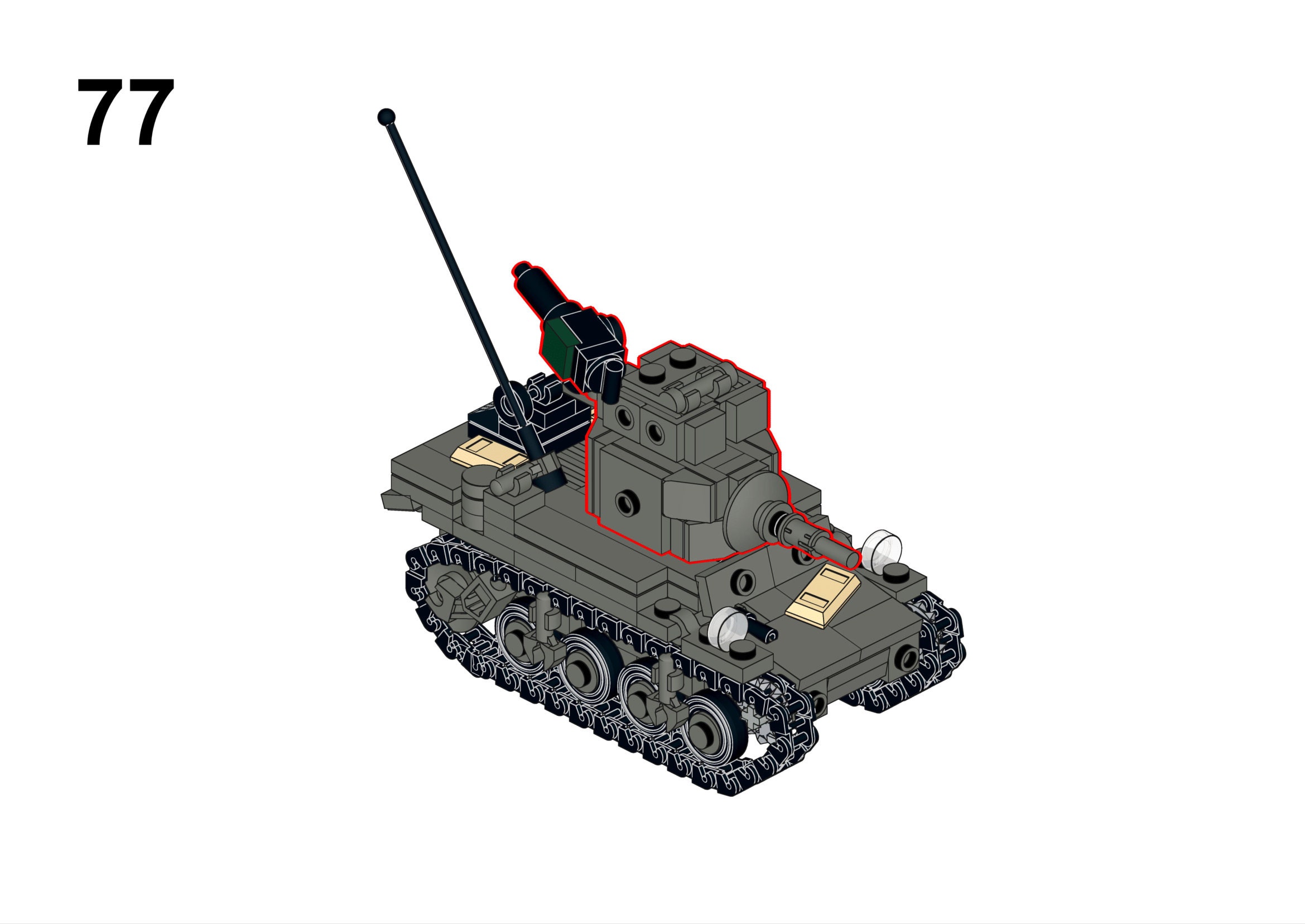 WWII M3 Stuart Tank Custom Building Instructions - Etsy