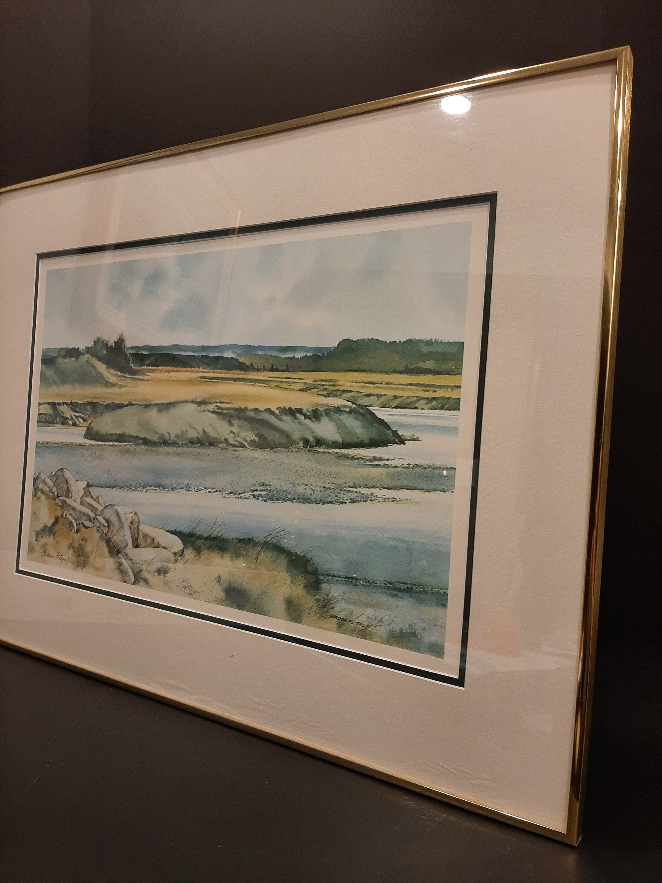 Canadian Artist GORDON PETERS (1920-2014) Vintage Watercolor Print on ...