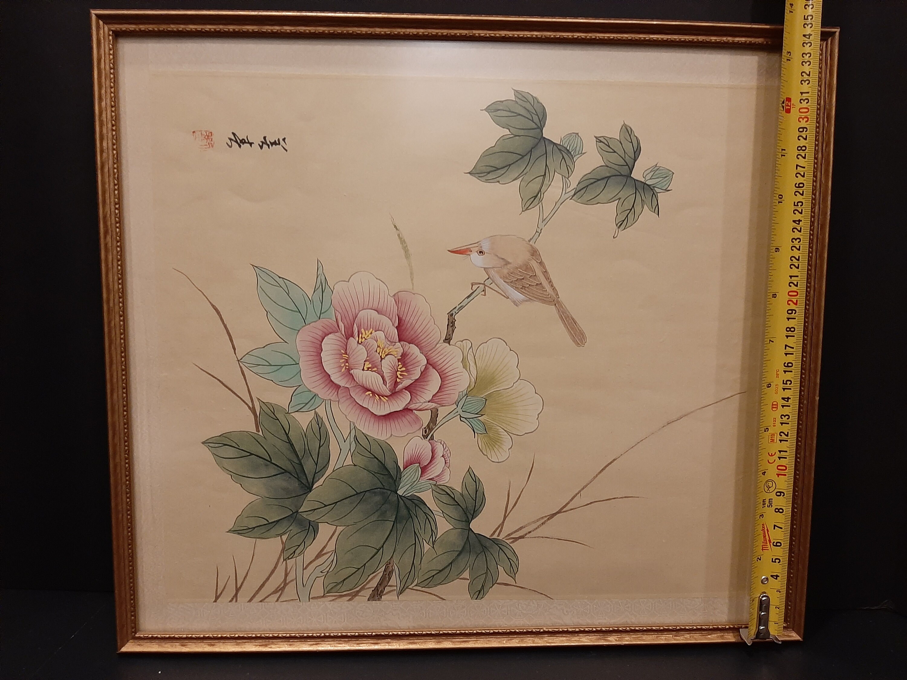 Vintage Traditional Chinese GONGBI Watercolor Painting on Silk Signed ...