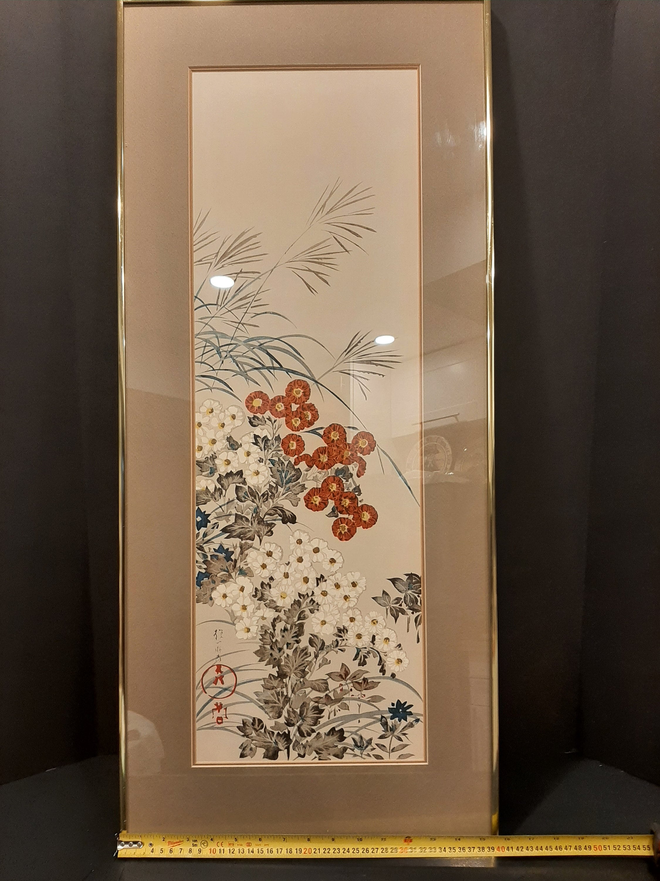 Vintage Traditional Chinese Shui-mo Watercolor Painting on Paper Flower ...