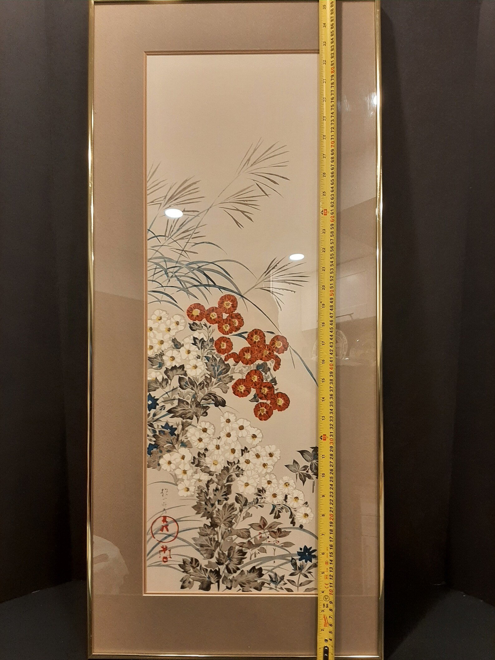 Vintage Traditional Chinese Shui-mo Watercolor Painting on Paper Flower ...