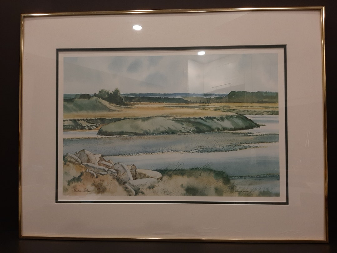 Canadian Artist GORDON PETERS (1920-2014) Vintage Watercolor Print on ...