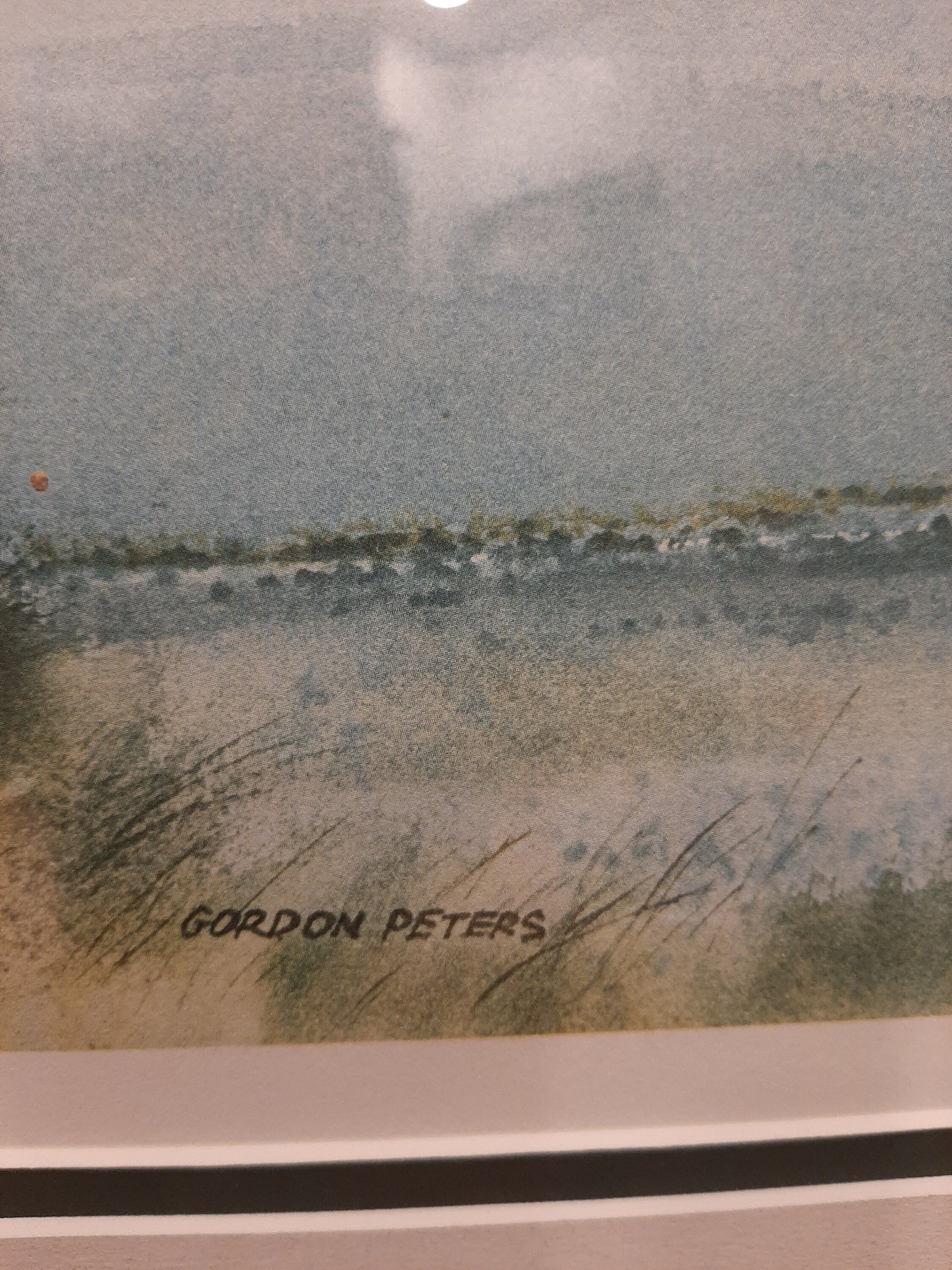 Canadian Artist GORDON PETERS (1920-2014) Vintage Watercolor Print on ...
