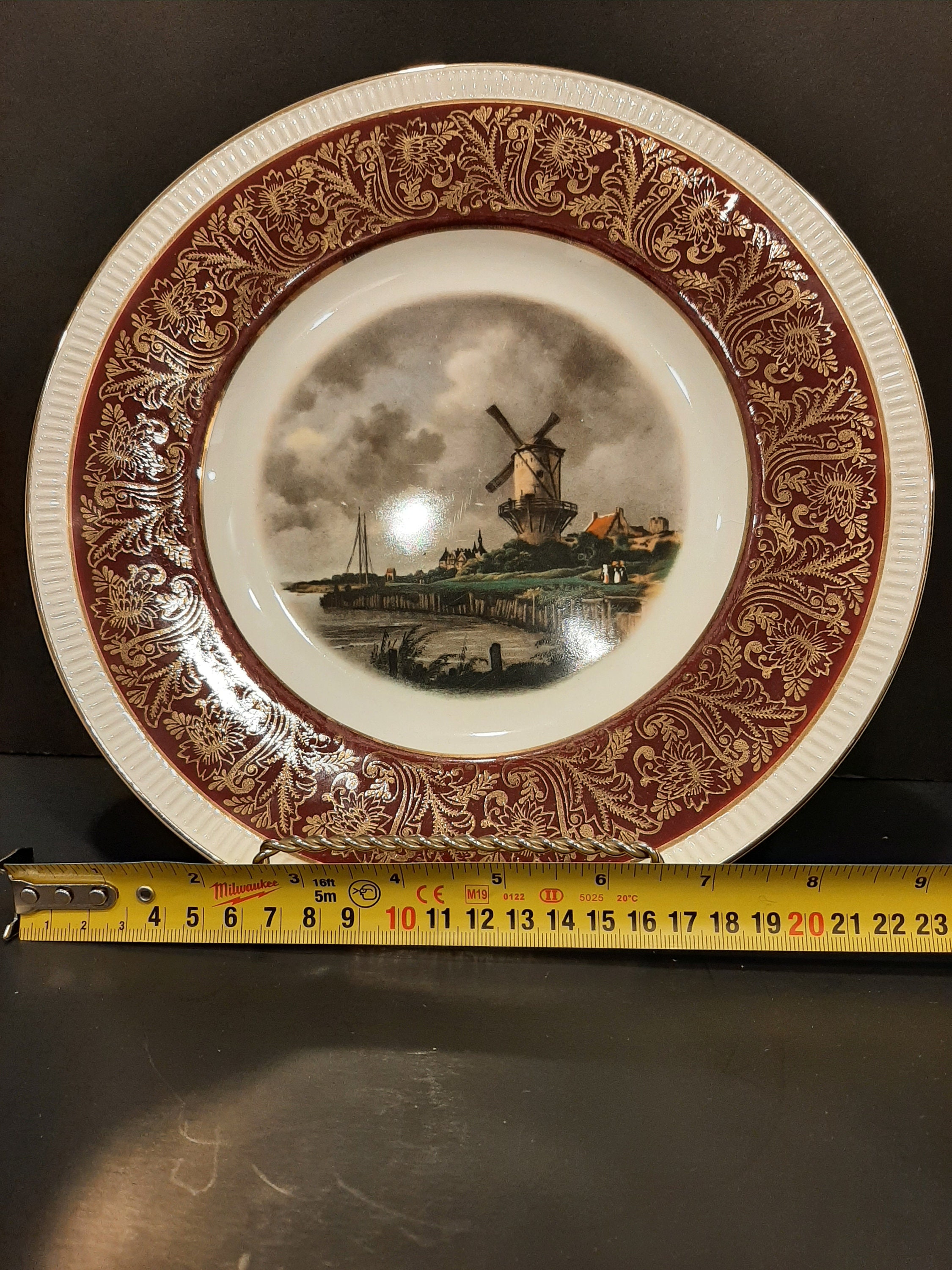 Vintage SOLIAN WARE SIMPSONS Pottery Itd Cabinet Plate Rural Landscape ...
