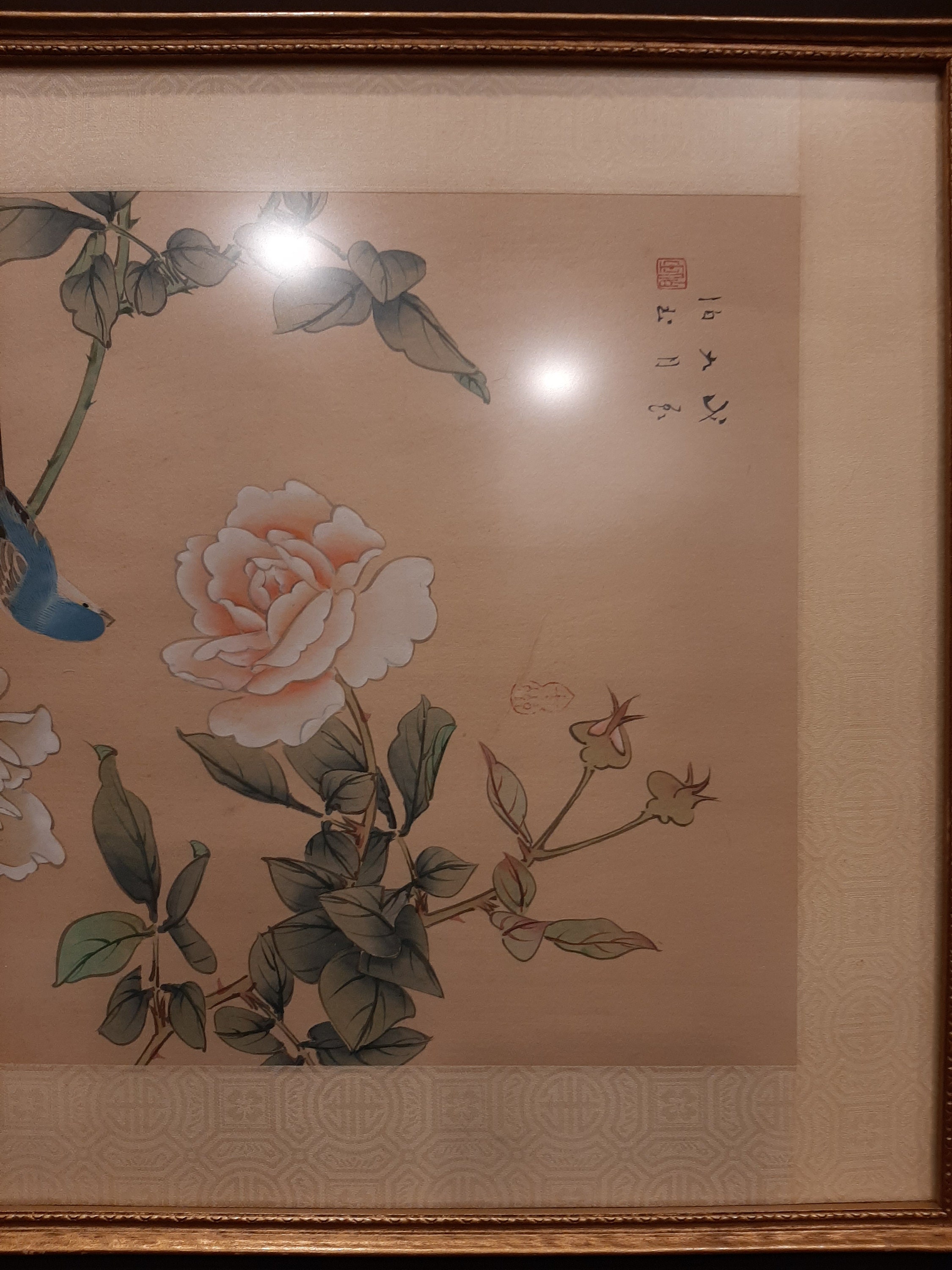 Vintage Traditional Chinese GONGBI Watercolor Painting on Silk Bird ...