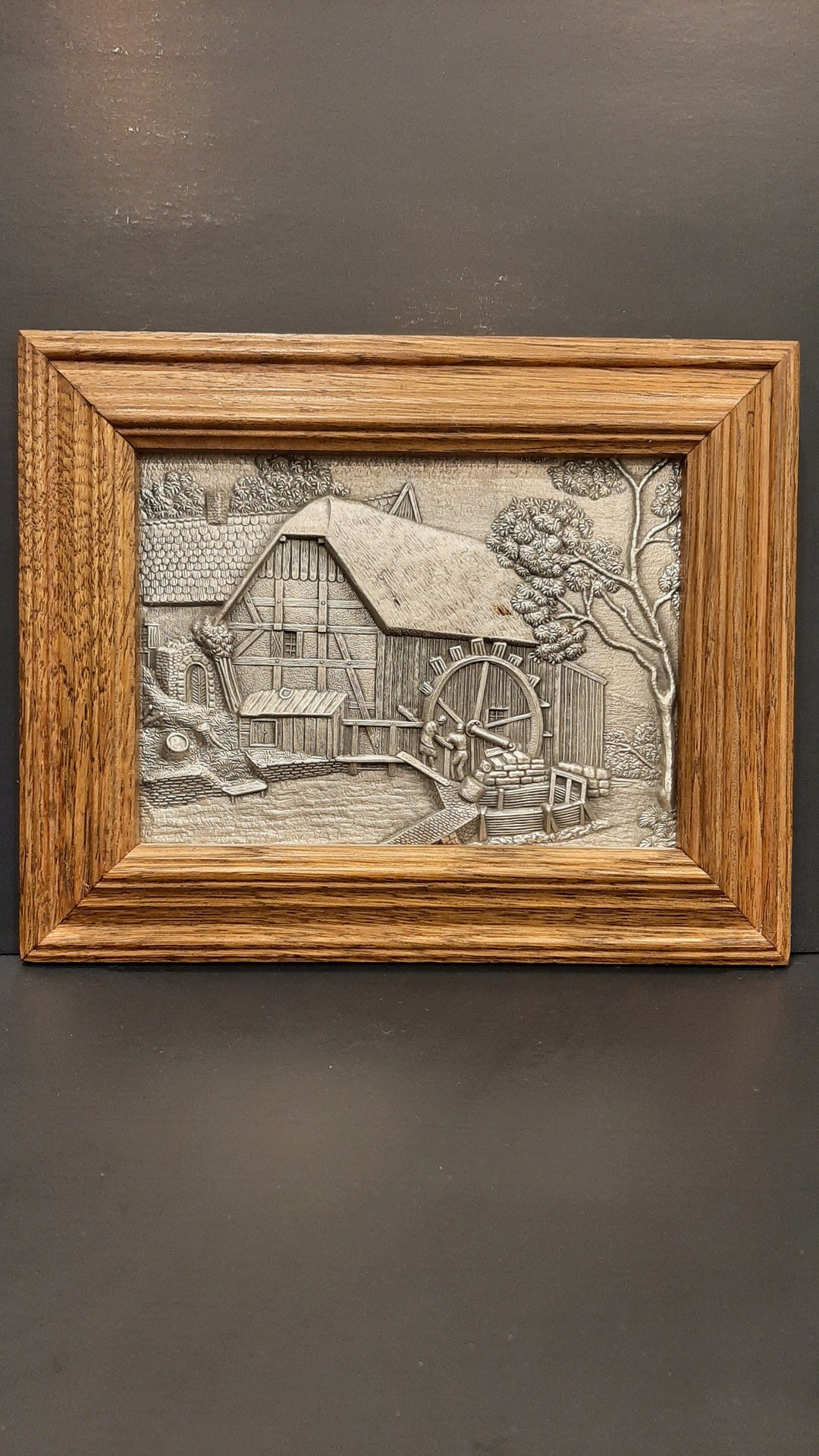 Vintage Handcrafted Framed Frieling-zinn Germany 95% Pewter Wall Art ...