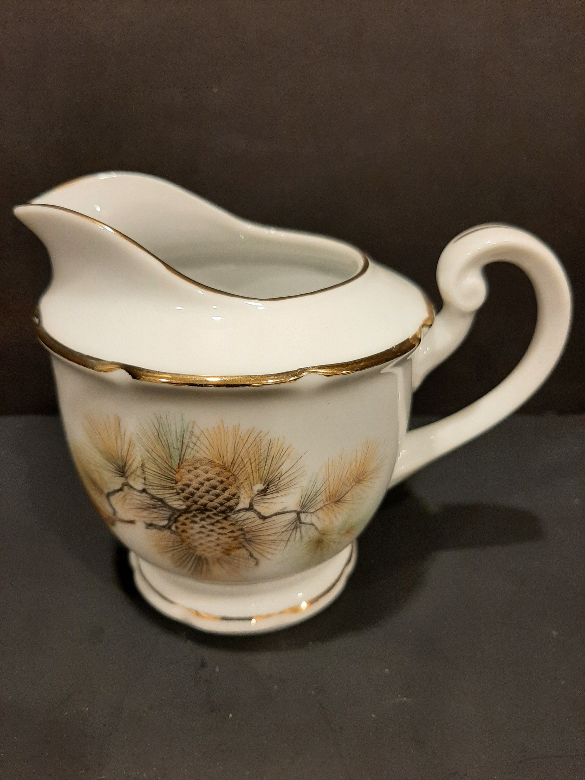 Vintage Japanese PINE TREE Fine Translucent CHINA Tea Set for - Etsy