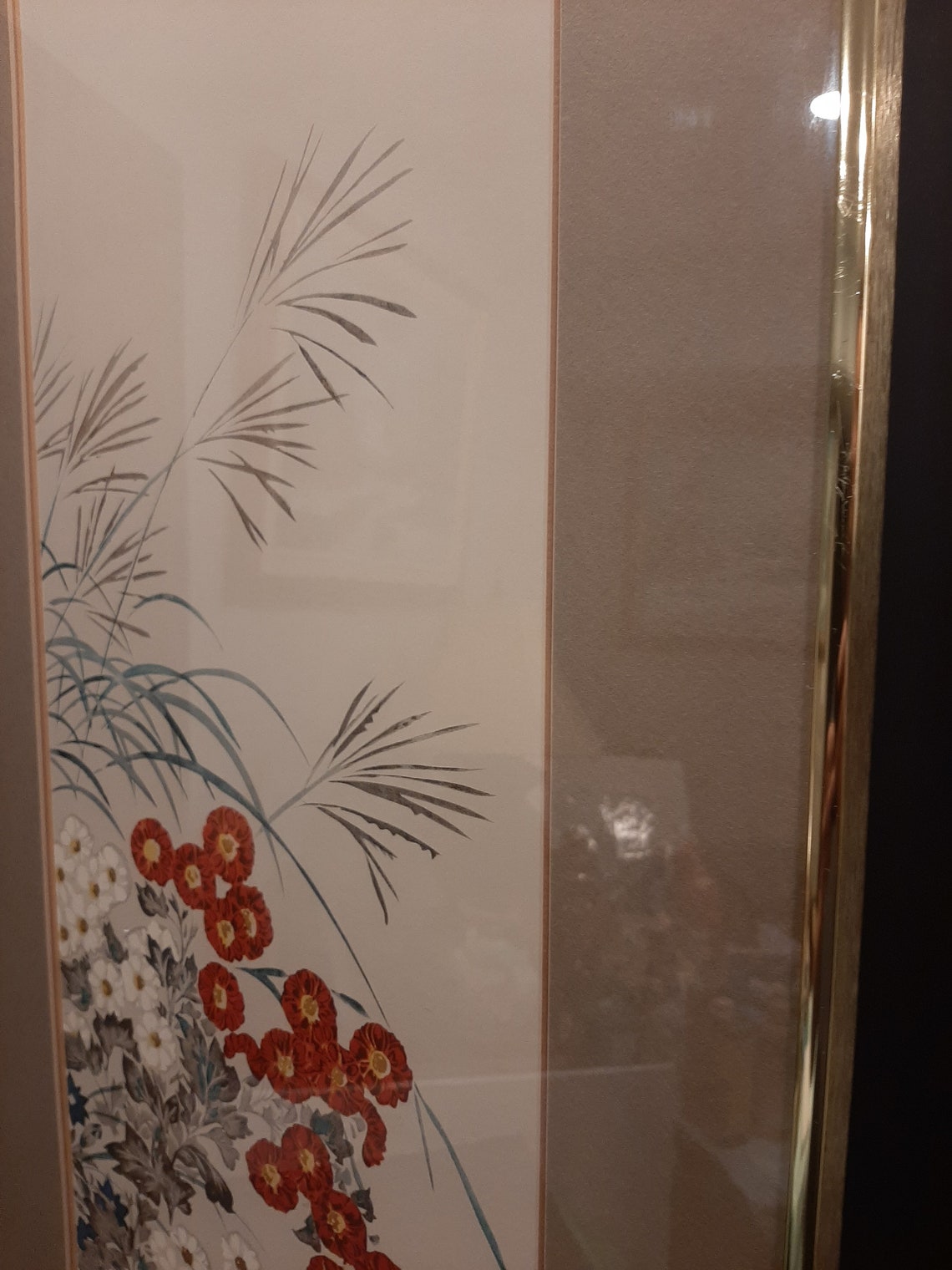 Vintage Traditional Chinese Shui-mo Watercolor Painting on Paper Flower ...