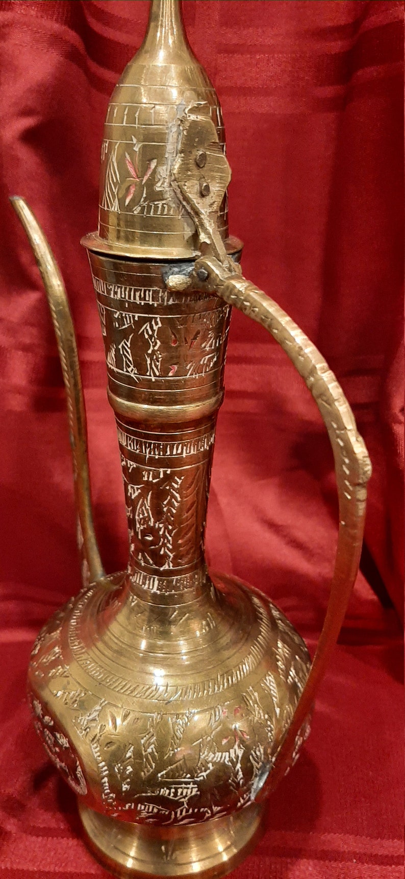 Vintage Indian Handcrafted Engraved Pattern Solid Brass - Etsy