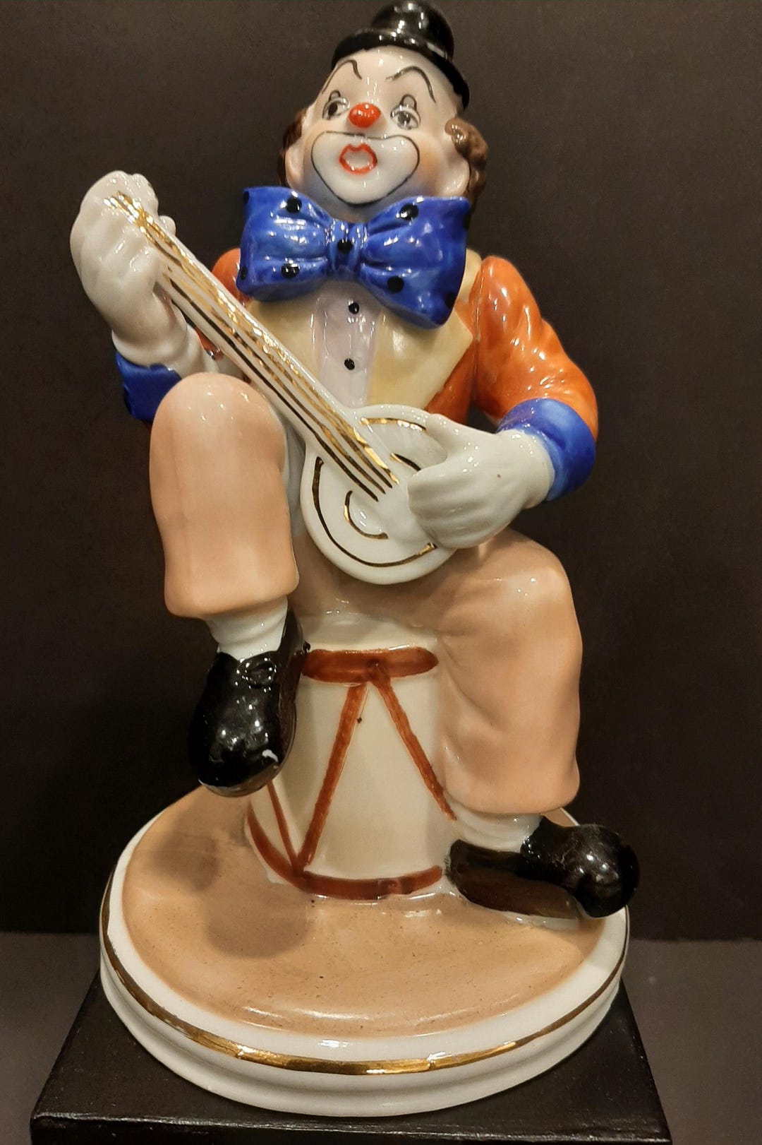 Vintage Collectible Italian Capodimonte Style Porcelain Figurine Clown ...
