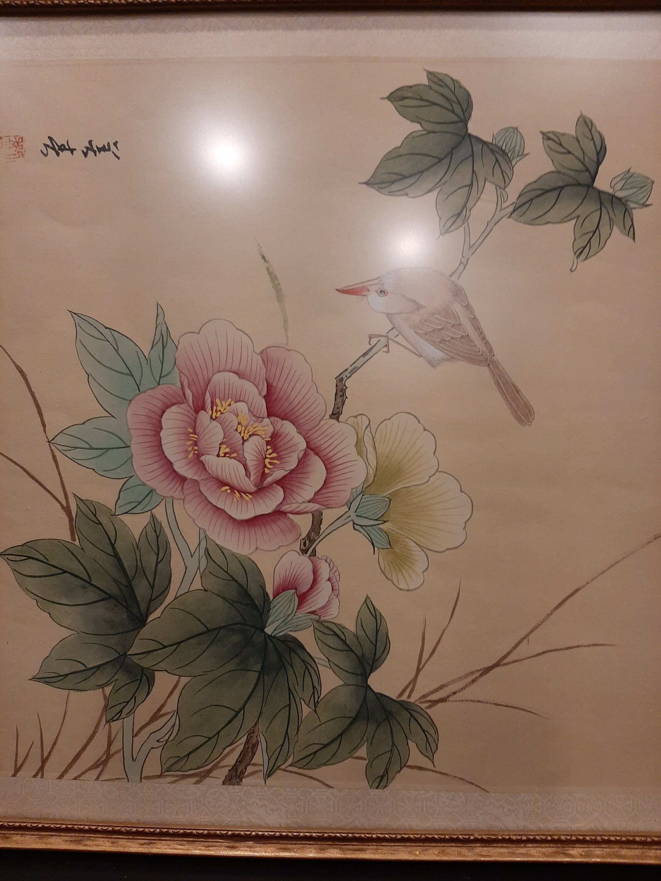 Vintage Traditional Chinese GONGBI Watercolor Painting on Silk Signed ...