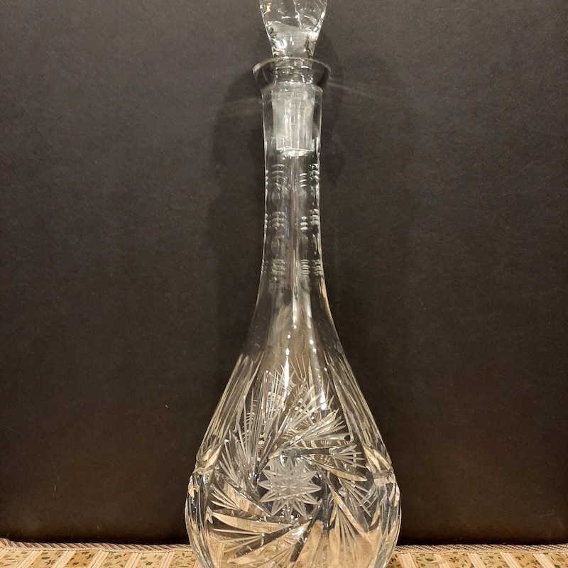 Bohemian Glass Decanter - Etsy