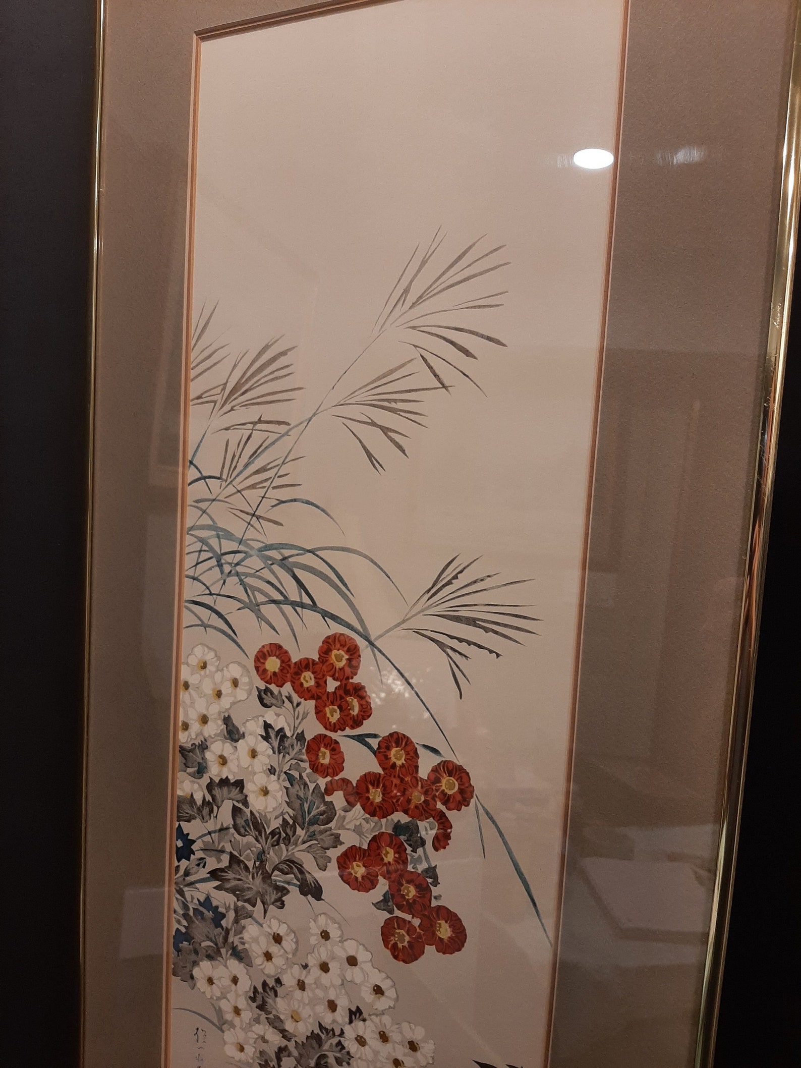 Vintage Traditional Chinese Shui-mo Watercolor Painting on Paper Flower ...