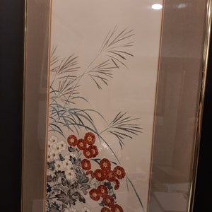 Vintage Traditional Chinese Shui-mo Watercolor Painting on Paper Flower ...
